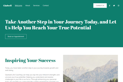 Make a Website with Life Coaching Template | Website.com
