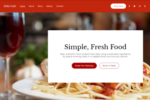 Make a Website with Restaurant Template | Website.com