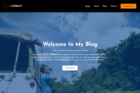 Make a Website with Literacy Blog Template | Website.com