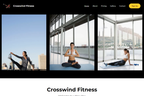Make a Website with Crosswind Fitness Template | Website.com