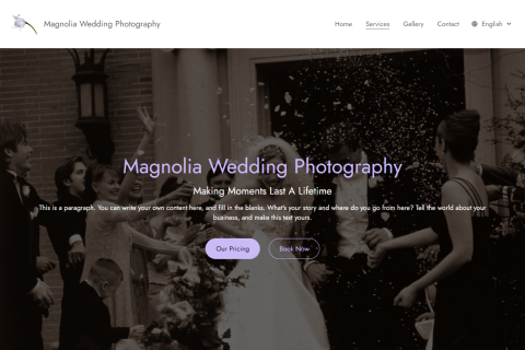Make a Website with Magnolia Wedding & Event Photography Template ...