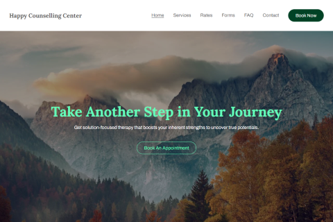 Make a Website with Happy Counselling Center Template | Website.com