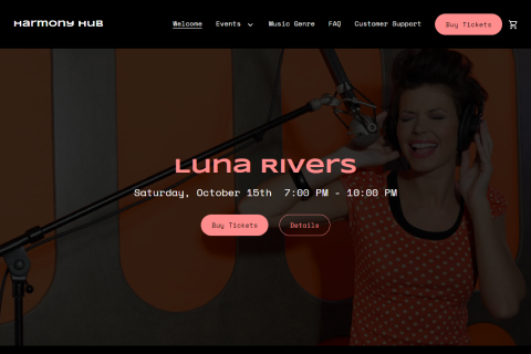 Make a Website with Harmony Hub Template | Website.com