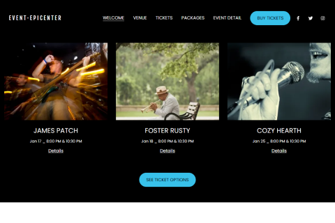 Make a Website with Event Epicenter Template | Website.com