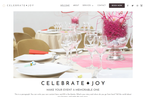 Make a Website with Celebrate Joy Template | Website.com
