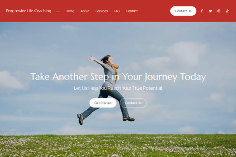 Make a Website with Progressive Life Coaching Template | Website.com
