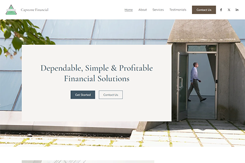 Make a Website with Capstone Financial Template | Website.com