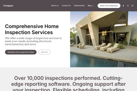 Make a Website with H Inspect Template | Website.com